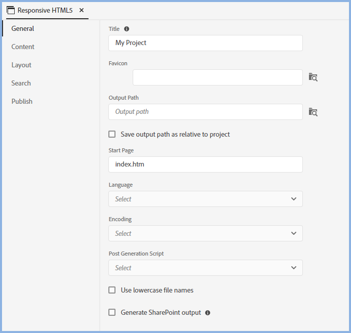 RH2020 Responsive HTML5 Output